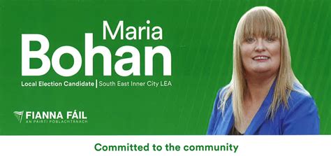 Leaflet From Maria Bohan Fianna Fail Dublin South East Inner City