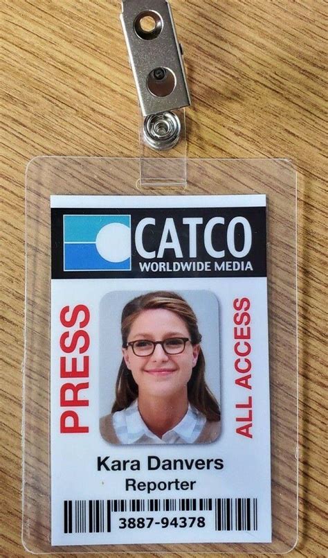 Supergirl Id Badge Catco Reporter Kara Danvers All Access Costume Prop