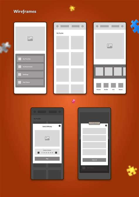 Jigsaw Puzzle Game Mobile UI Design On Behance