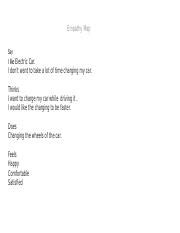 Empathy Map Pptx Empathy Map Say I Like Electric Car I Don T Want To Take A Lot Of Time