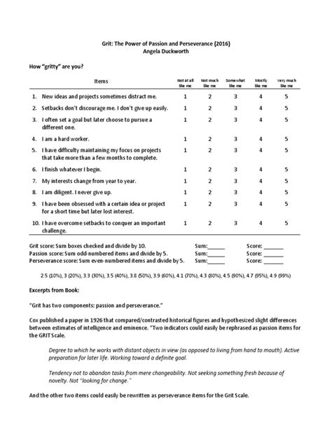 Grit The Power Of Passion And Perseverance 2016 Angela Duckworth How Gritty Are You Pdf Grit The Power Of Passion And Perseverance 2016 Angela Duckworth How Gritty Are You Pdf