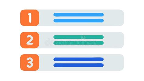 Numbered List Steps Vector Instructions Process Flow Vector Design Generative Ai Stock Vector