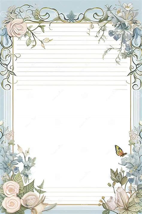 An Illustrated Notepad With Wedding Elaborate Borders Stock Illustration Illustration Of