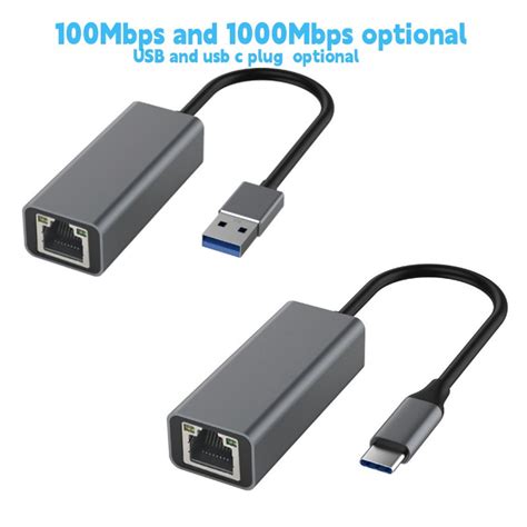 Bộ Chuyển Đổi Usb C Sang Ethernet 100 1000mbps Type C Sang Rj45 Gigabit Ethernet Lan Cho