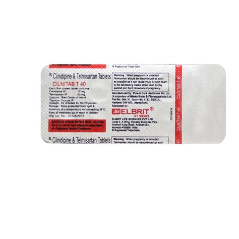 Cilnitab T 40mg Tablet 10s