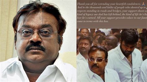 Vijayakanths Son Shanmuga Pandian Thanks People For Their Support The Hindu