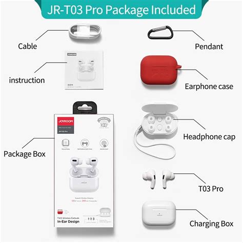Joyroom Jr T S Pro Bluetooth Earbuds With Active Noise Cancelling White