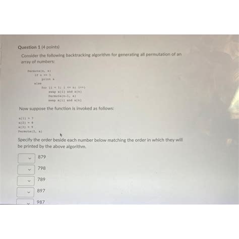 solved question 1 4 ﻿points consider the following
