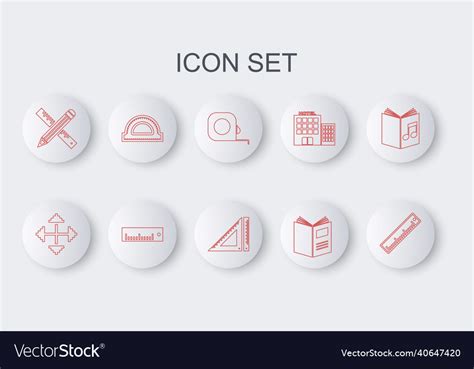 Set Line Ruler Pixel Arrows In Four Directions Vector Image