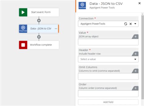 Convert A JSON Array To CSV String PowerTools Automation Plugin