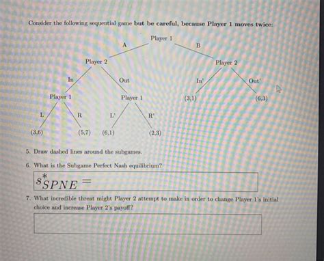 Solved Consider The Following Sequential Game But Be Chegg