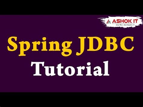 SpringBoot With Spring JDBC Tutorial For Beginners YouTube