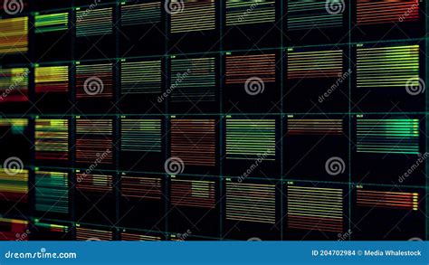 Moving Bars Of Colorful Audio Equalizer Seamless Loop Animation Complex System Of An Abstract