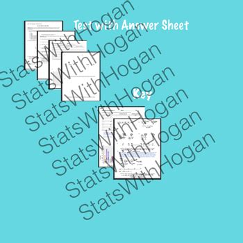 AP Statistics Unit 1 Test Part 1 By Stats With Hogan TPT