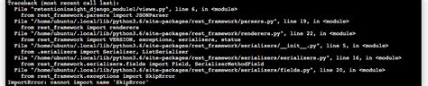 Python From Restframeworkparsers Import Jsonparser Gives Error