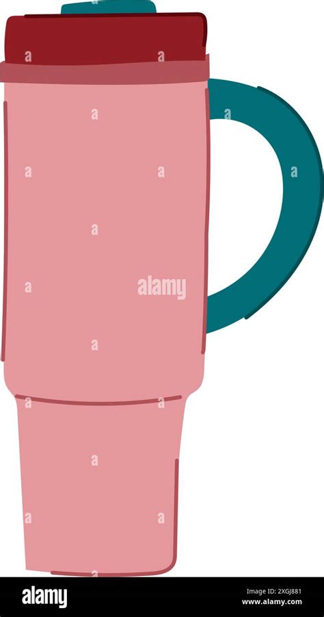 Tumbler Thermos Cup Cartoon Vector Illustration Stock Vector Image