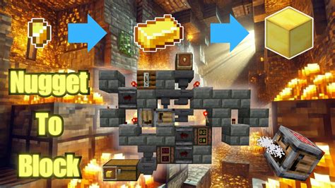 Gold Nugget To Block Gold Gold Farm Minecraft Schematic
