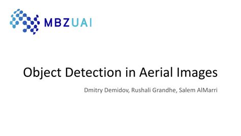 Pdf Presentation Object Detection In Aerial Images Analysis And Adaptation Of Modern Approaches