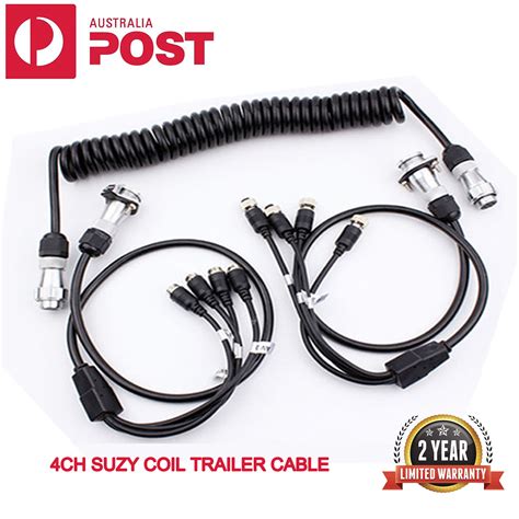 Ch Suzy Coil Spring Trailer Cable PIN Connectors For Truck Trailer Caravan EBay
