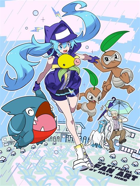 Hatsune Miku Altaria Gible Samuel Oak Bellsprout And More Pokemon And More Drawn By