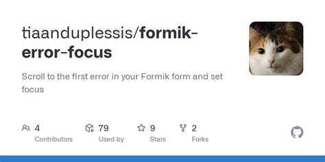 Github Tiaanduplessisformik Error Focus Scroll To The First Error In Your Formik Form And