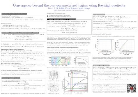 Neurips Poster Convergence Beyond The Over Parameterized Regime Using Rayleigh Quotients