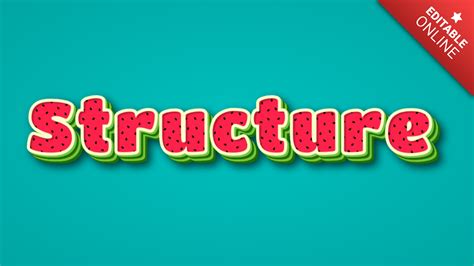 Structure Text Effect Generator