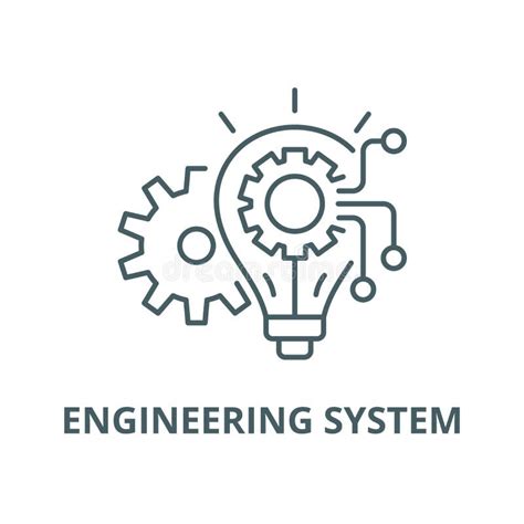 Engineering System Vector Line Icon Linear Concept Outline Sign Symbol Stock Vector