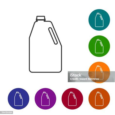 회색 가정용 화학 물질 빈 플라스틱 병 라인 아이콘 흰색 배경에 고립 액체 세제 또는 비누 얼룩 제거제 세탁 물 표 백제 벡터 일러스트 라벨에 대한 스톡 벡터 아트 및 기타