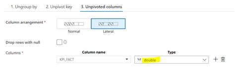 unpivot transformation error xx column is not of the same unpivot
