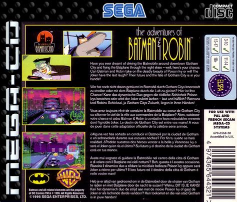Adventures Of Batman And Robin The Boxarts For Sega Mega Cd The