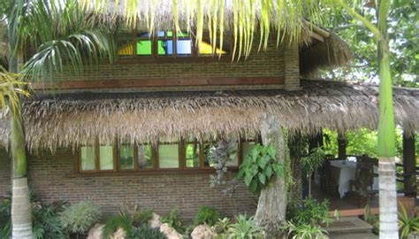 Building A House Native Style Nipa Hut Live In The Philippines