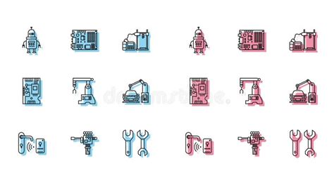 Set Line Digital Door Lock With Wireless Technology For Unlock Robot Spanner Assembly Line