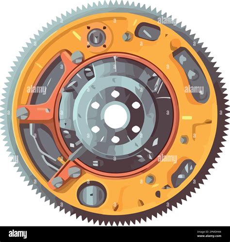 Metallic Machinery Turning Steel Disk In Factory Stock Vector Image And Art Alamy