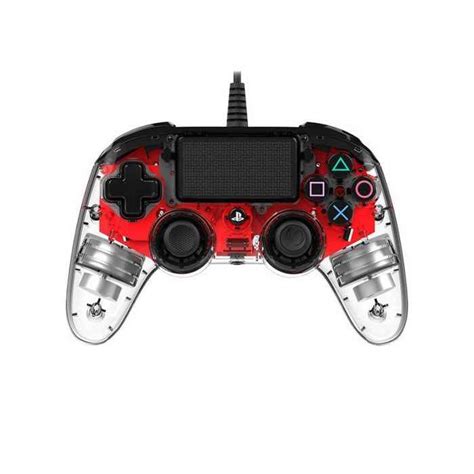 Gamkart Nacon Wired Compact Controller Ps4 Clear Red