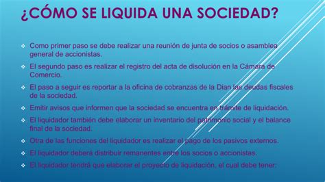 C Mo Se Liquida Una Sociedad