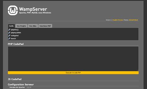 Wamp Contribution Une Nouvelle Page Daccueil Pour Wamp Sources Edi Cms Outils