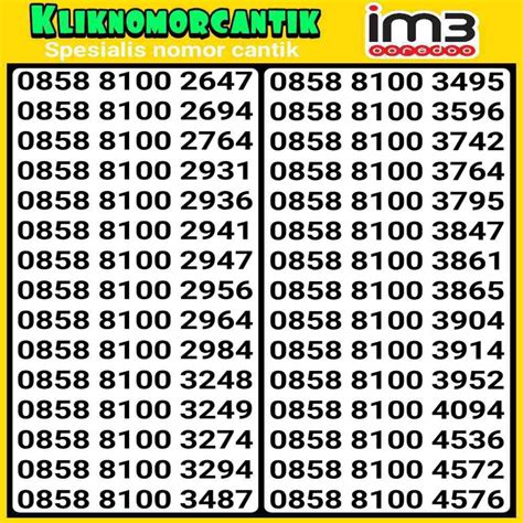Jual Nomor Cantik Indosat 4gand5g Indosat Im3 Murah A1 Shopee Indonesia