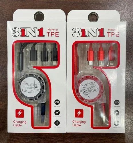 Multiple Charging Cable 4ft12m 3 In 1 Usb Charge At ₹ 55piece Type