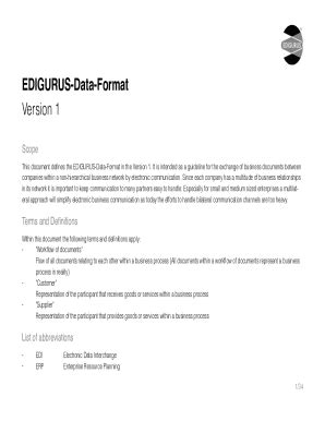 Fillable Online EDI Standards Overview Structure Of An EDIFACT FileecosioSAP EDI Electronic