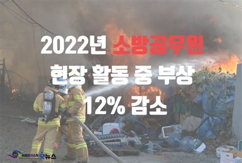 지난해 소방공무원 업무상 부상률 전년 대비 12 감소 현장사례 적용한 대응 체계가 한 몫