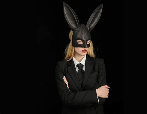 Premium Photo Sexy Woman Wearing A Black Easter Bunny Lovely Woman