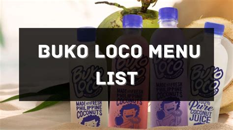 Buko Loco Menu Prices Philippines 2025 [updated] — All About Philippines Menu