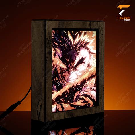 Acrylic Led Lamp Rengoku From Demon Slayer اباجورة اكريليك رينجوكو من