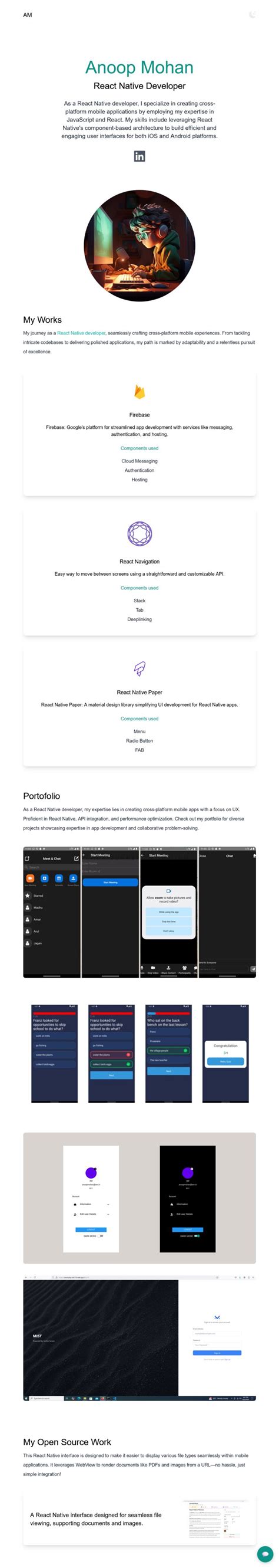 Reactnative Reactjs Mobiledevelopment Webdevelopment Opensource Anoop Mohan