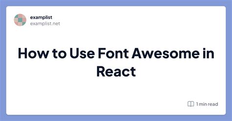 How To Use Font Awesome In React