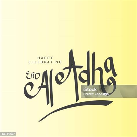 벡터 이드 알 아드아 타이포그래피 디자인과 아랍어 서예 빈티지 우아한 디자인 영어로 번역 축복 이드 알 아드하 0명에 대한 스톡 벡터 아트 및 기타 이미지 Istock