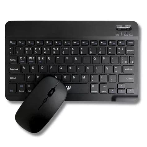 Conjunto Teclado E Mouse Sem Fio Bluetooth Usb Recarregável Ergonômico E Silencioso
