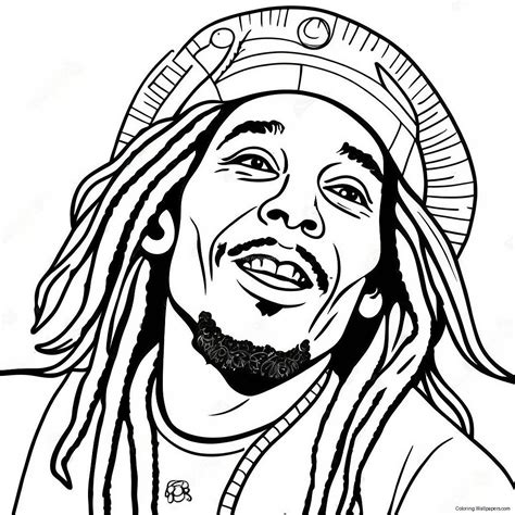 Bob Marley Coloring Page 37283 29475