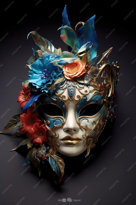 Premium Ai Image Masquerade Mask With Peacock Feathers Ai Generated